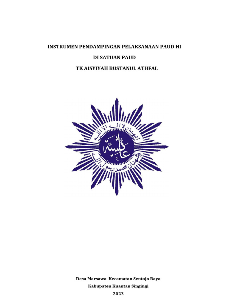 Evaluasi PAUD HI TK Aisyiyah 2023 | PDF
