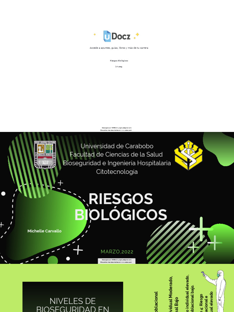 Riesgos Biologicos | PDF | Especialidades Medicas | Medicina CLINICA