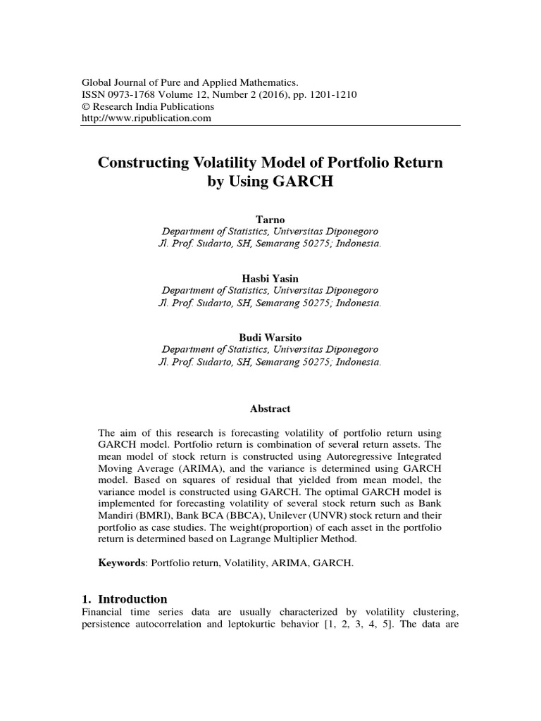 C3-2016 GJPAM Vol. 12 No 2 Pp. 1201-1210 | PDF | Autoregressive ...