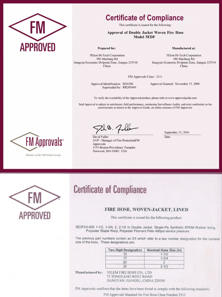 CERTIFICADO CALIDAD FM 5EDF-DJ400-Since 2006 | PDF