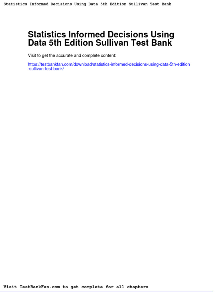 Dwnload Full Statistics Informed Decisions Using Data 5th Edition ... Dwnload Full Statistics Informed Decisions Using Data 5th Edition ...