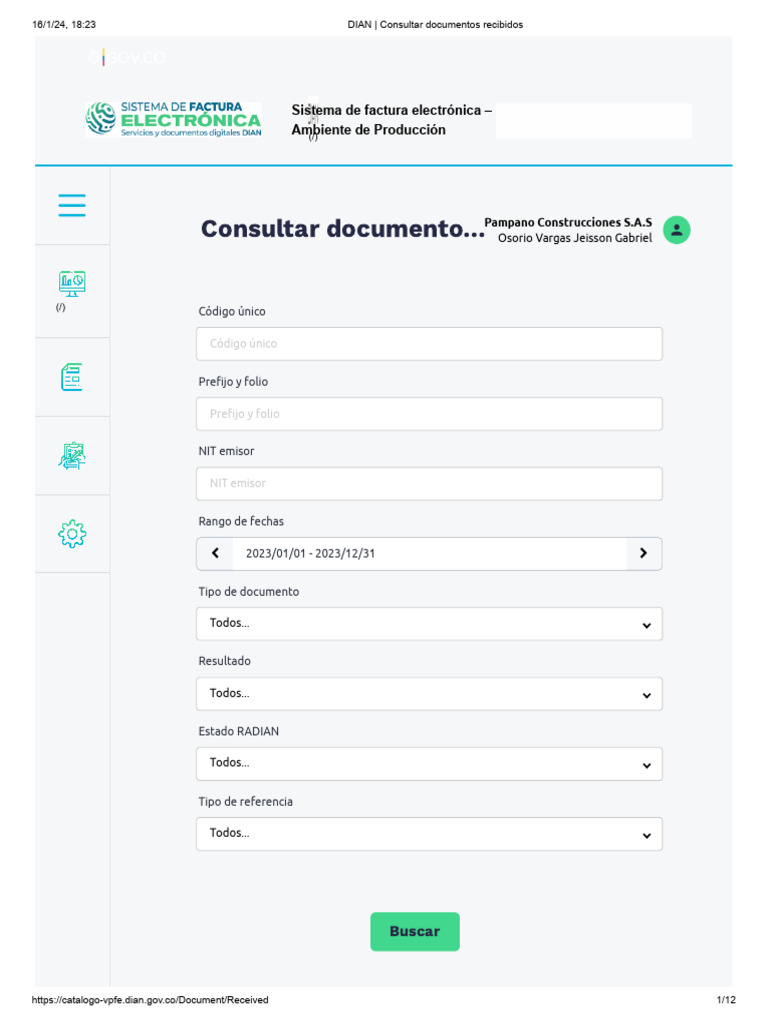 DIAN - Consultar Documentos Recibidos - 01 | PDF | Tecnología bancaria