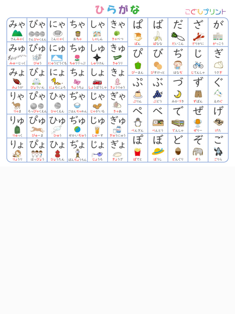 Hiragana-Dakuon-Poster 240111 174300 | PDF