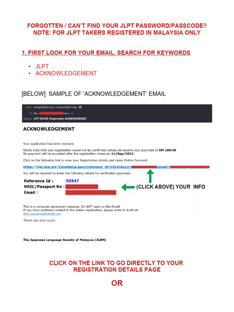 Forgot Your JLPT Password. How To Get Your JLPT Password | PDF