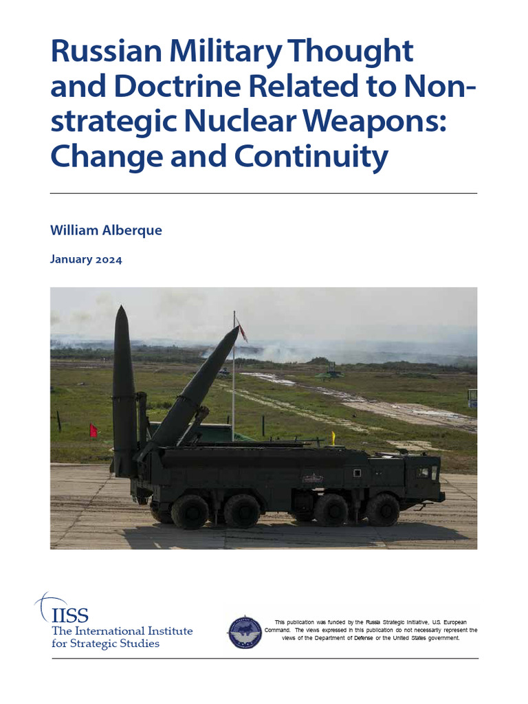 Russian NSNW Doctrine: Change and Continuity | PDF | Nuclear Warfare ...