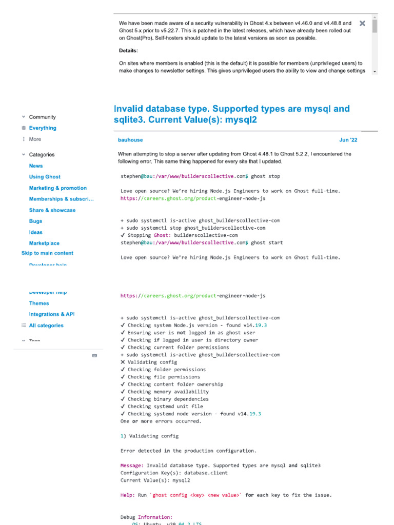 Problem Mysql Ghost Forum Pdf
