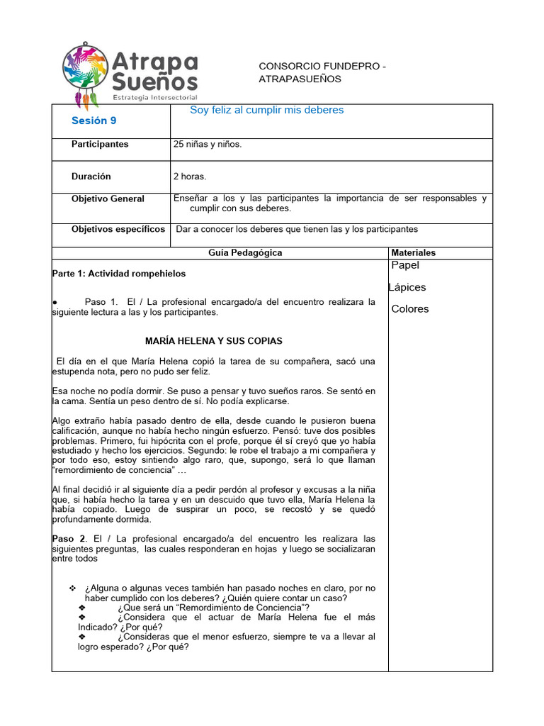 Cumplir Deberes con Responsabilidad | PDF