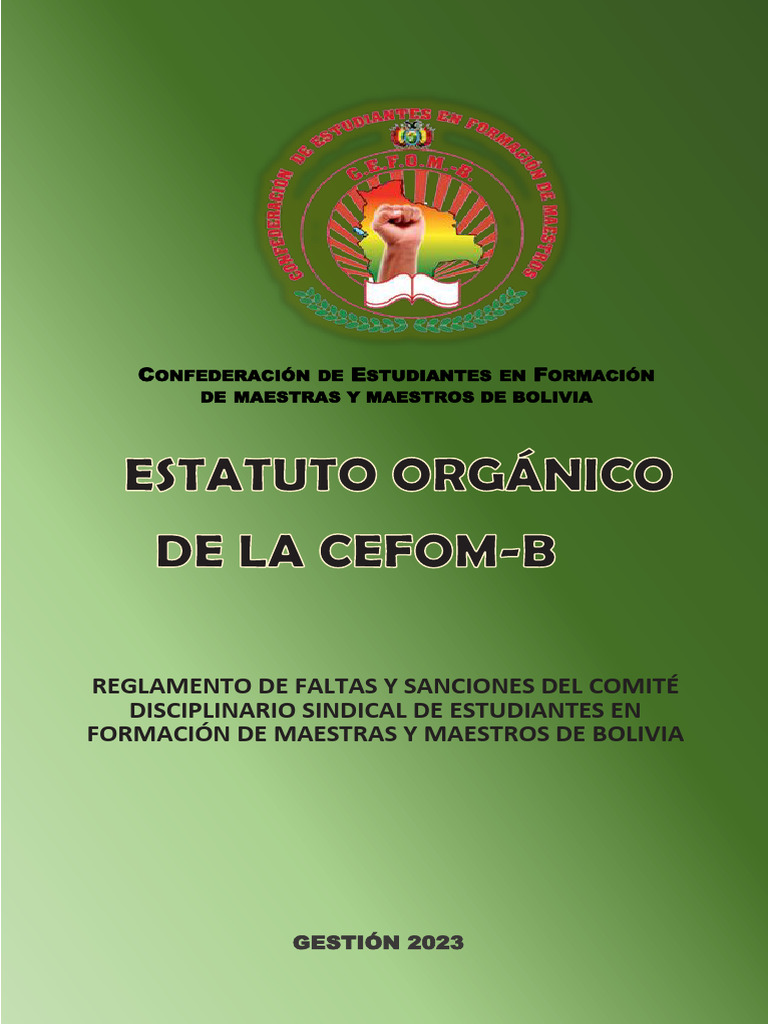 ESTATUTO ORGANICO Oficial | PDF | Bolivia | Educación más alta