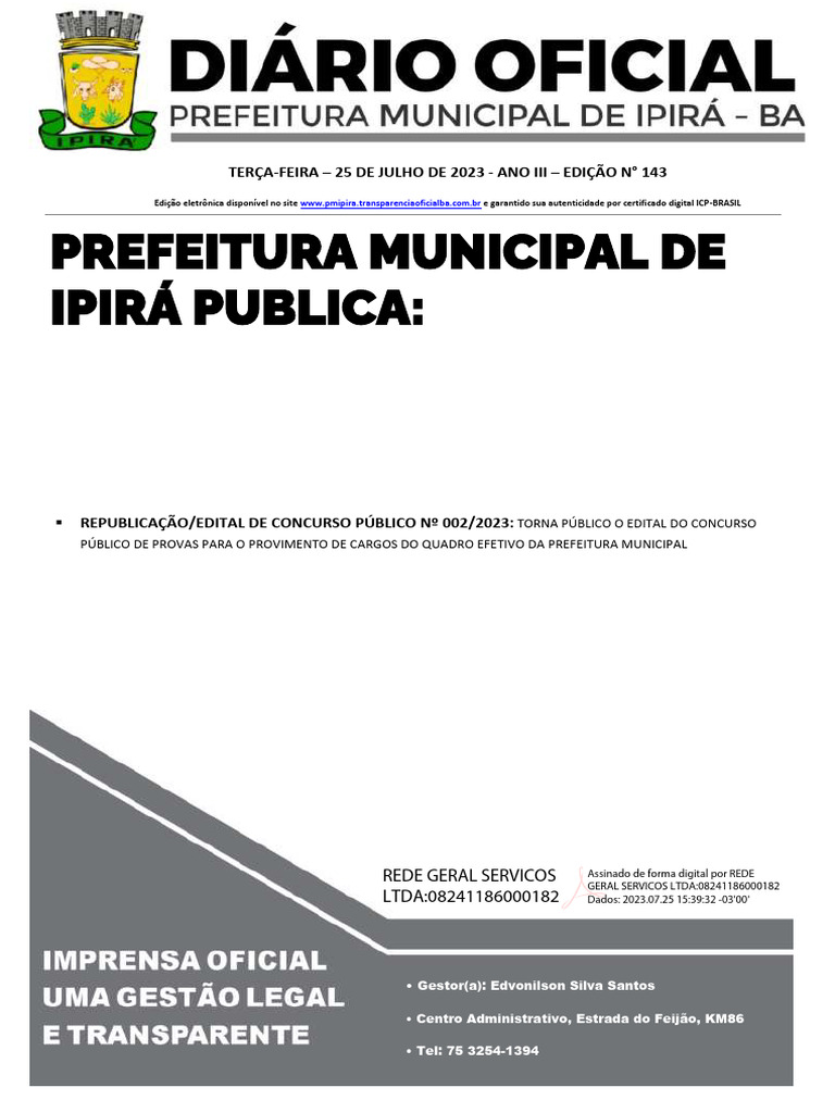 Concurso PM Ipira 25 07 23 02 | PDF