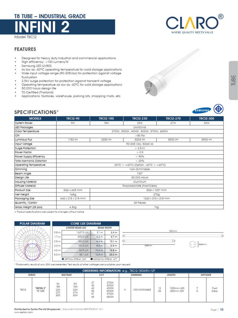 INFINI 2 T8 Tube - Industrial Grade v3.1 | PDF | Power Supply | Power ...