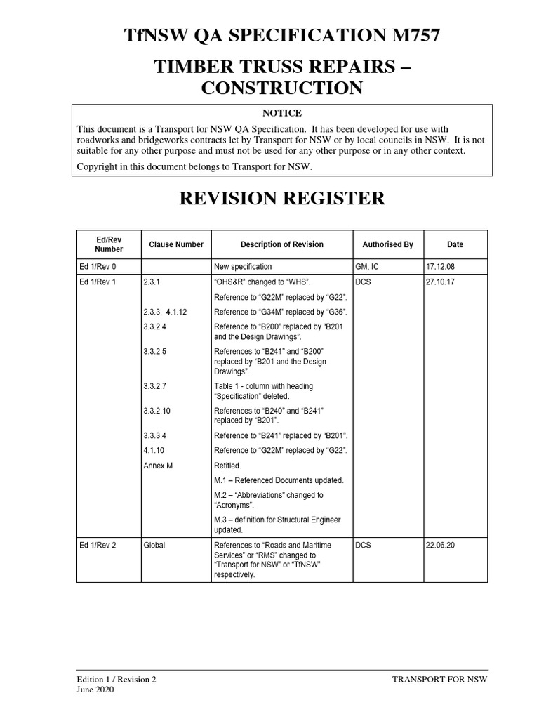 TS 02178 - 0.00 - Timber Truss Repairs - Construction | PDF | Lumber ...