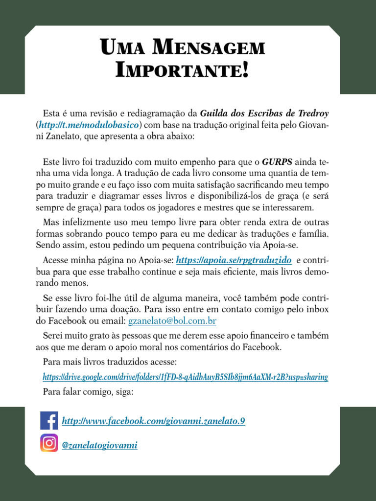 GURPS 4 Edição - Magia+Diagramas | PDF | Jogos de RPG | Tempo