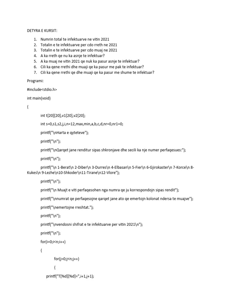 Detyra e Kursit1 | PDF