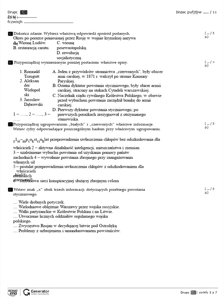 PDF Test Dzia 4 Historia | PDF