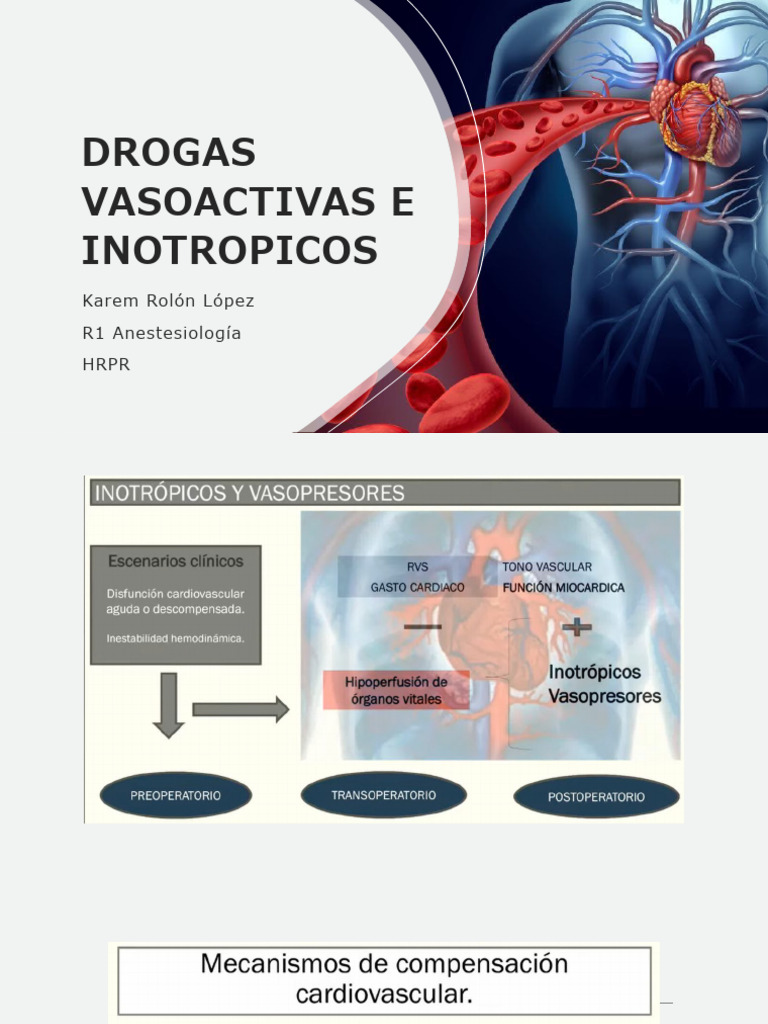 Drogas Vasoactivas e Inotropicos | PDF | Angiología | Sistema ...