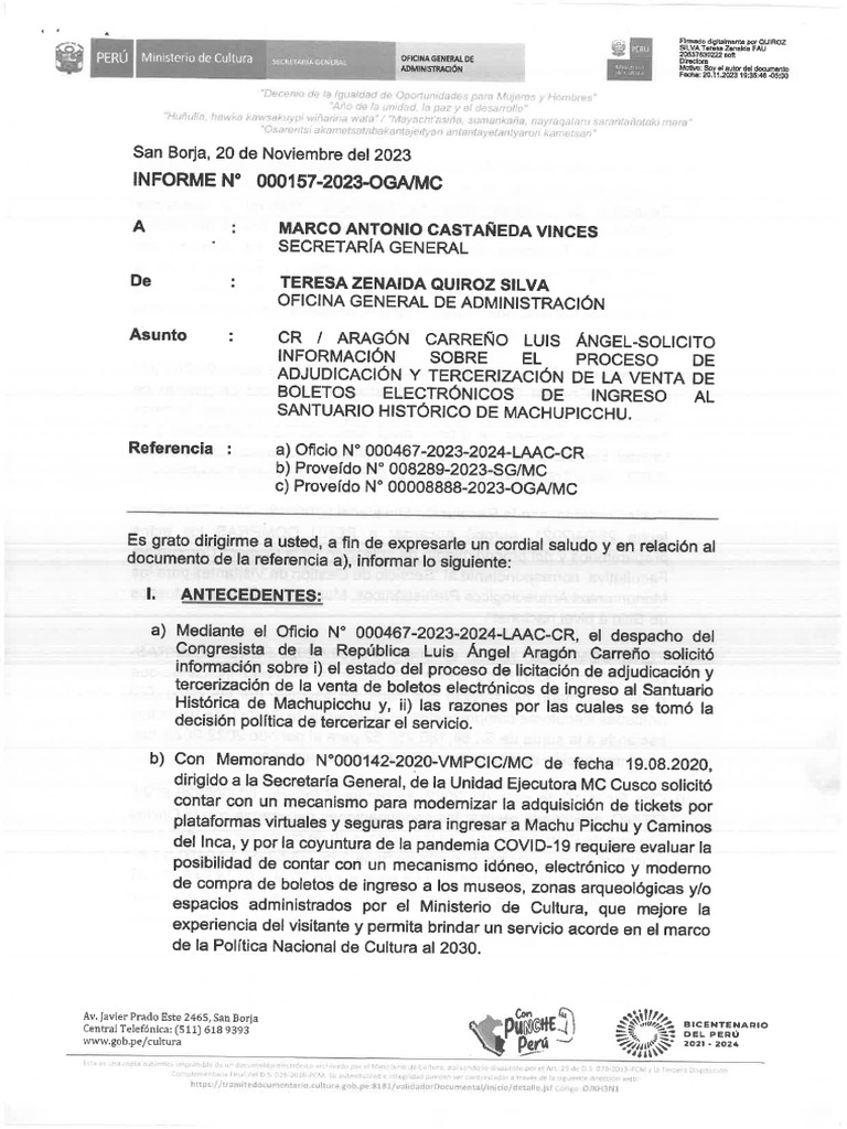 Proceso de Tercerizacion de Venta de Entradas A Mapi | PDF