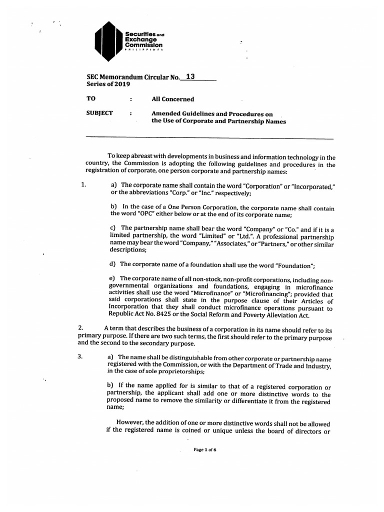 2019MCNo13.pdf Name Guidelines | PDF