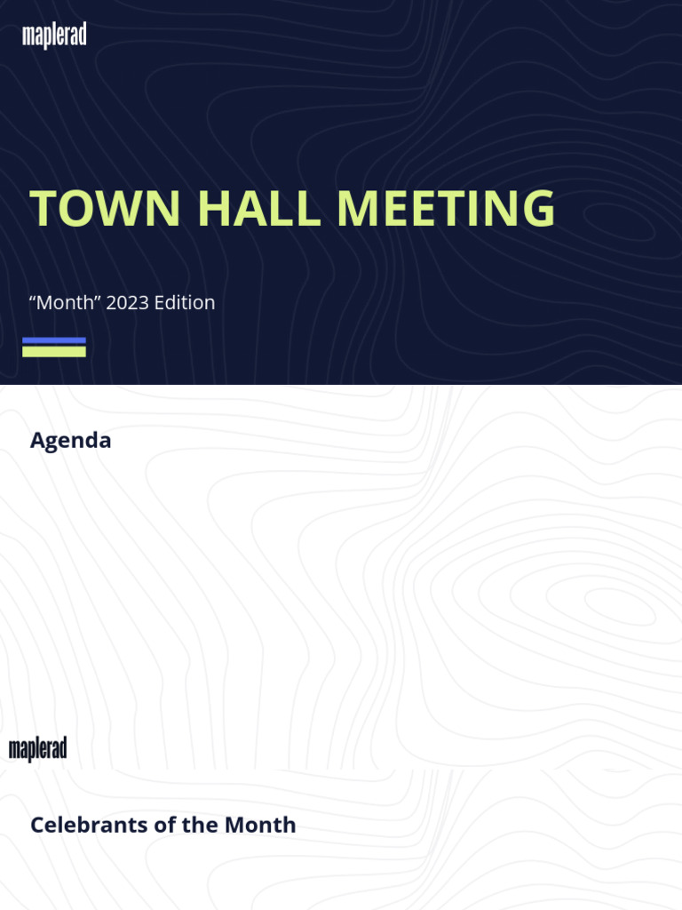Town Hall Meeting Agenda - Month 2023 | PDF