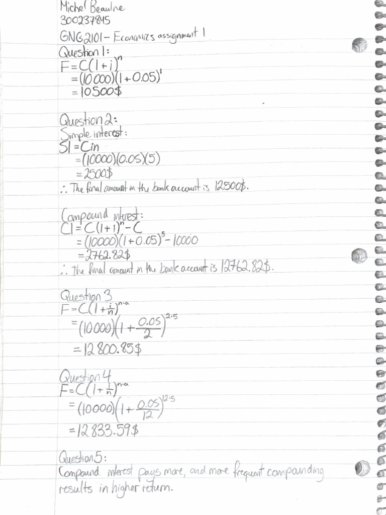 Economics Assignment 1 | PDF