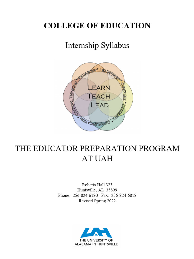 UAH Education Internship Syllabus | PDF | Learning | Teachers