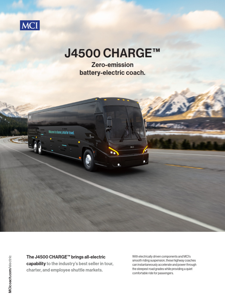 MCI J4500 CHARGE Brochure | PDF | Plug In Hybrid | Rechargeable Battery
