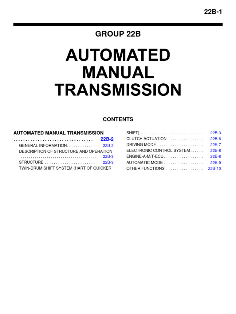 Automated Manual Transmission Guide | PDF | Manual Transmission | Clutch
