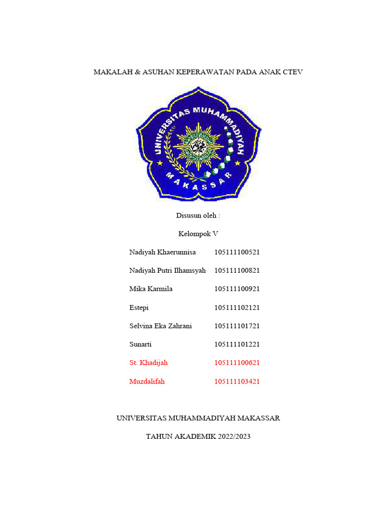 Asuhan Keperawatan CTEV pada Anak | PDF