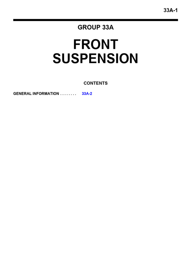 33A Front Suspension | PDF | Transportation Engineering | Vehicles