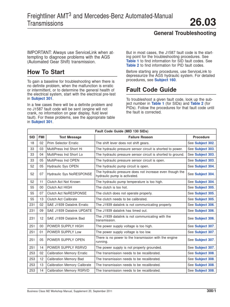 AGS Transmission Troubleshooting Guide | PDF | Voltage | Manual ...
