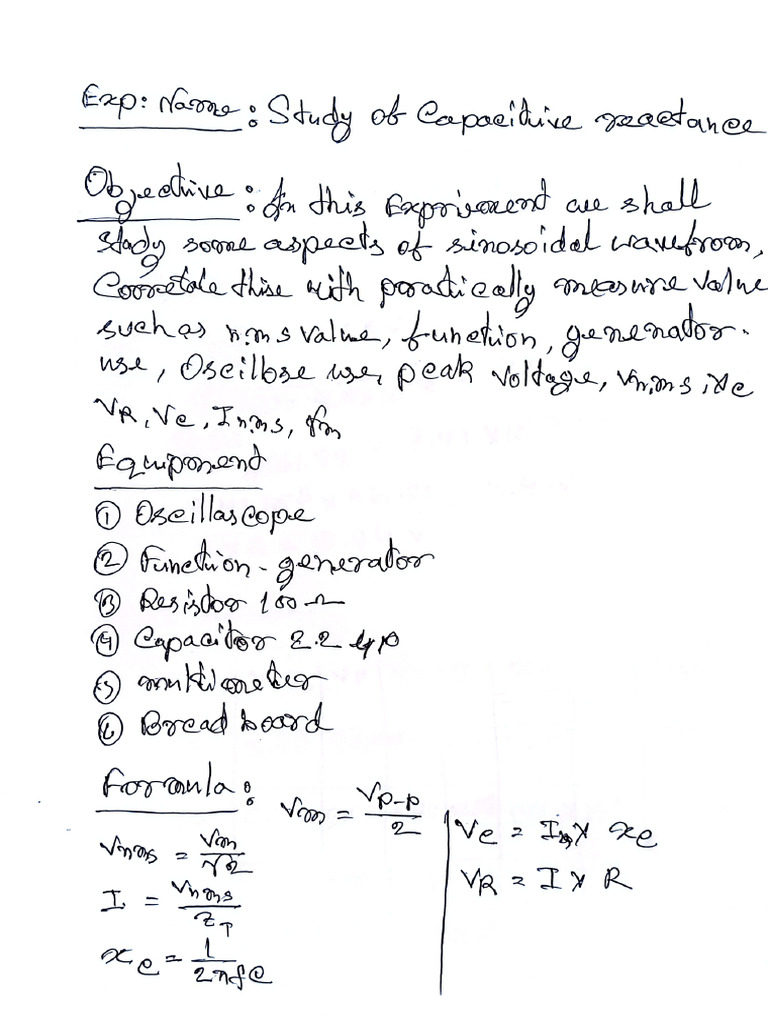 Electrical Circuit 2 Lab (Asst 2) | PDF