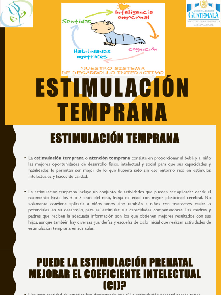 Estimulacion Temprana | PDF | Desarrollo humano | Cognición