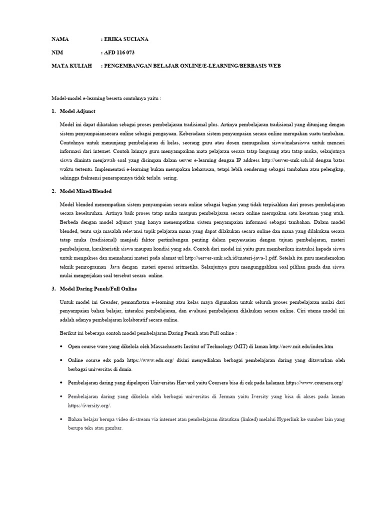 Tugas E-Learning | PDF