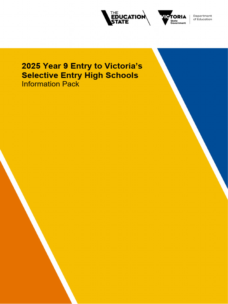Year 9 Selective Entry High Schools Information Pack | PDF | Identity ...
