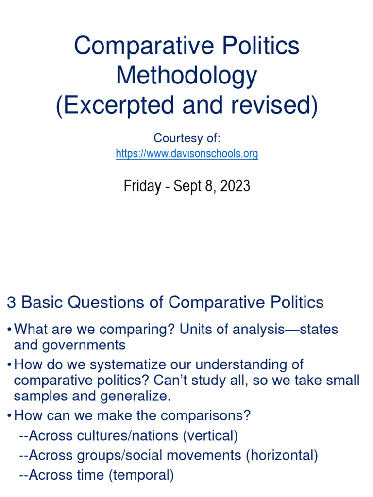 Comparative Politics Gov | PDF | Falsifiability | Methodology