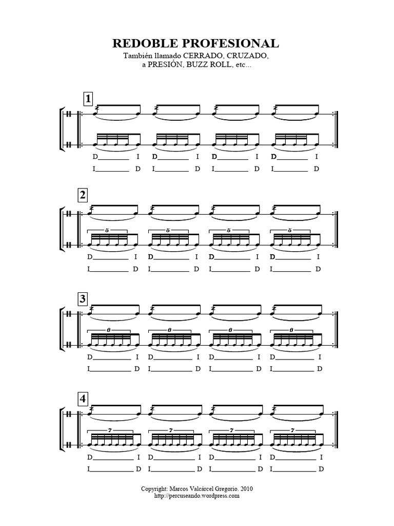 Redobles Cerrados 1 PDF | PDF