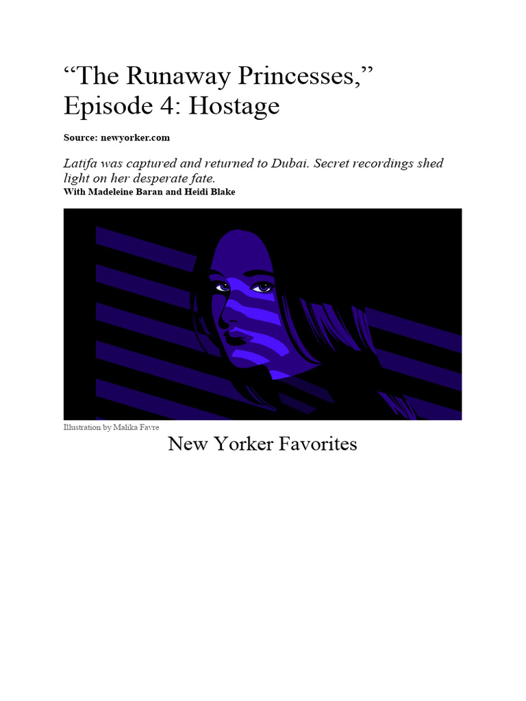 Latifa's Capture: Secret Recordings | PDF