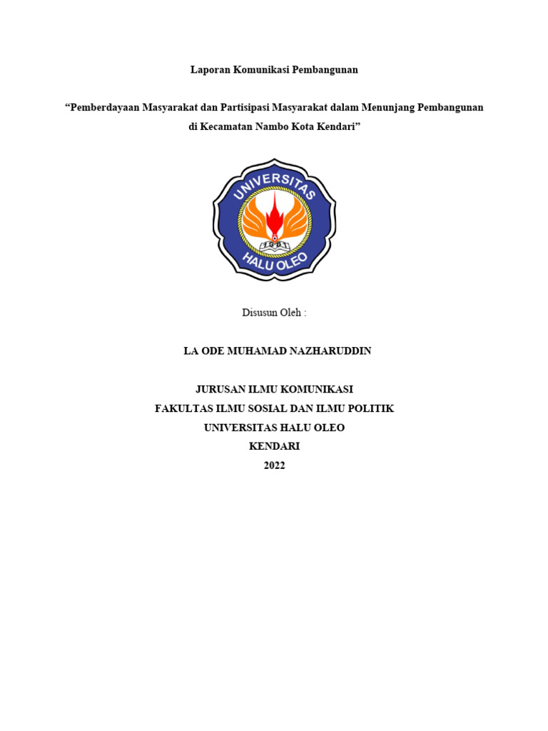 Laporan Komunikasi Pembangunan Baru | PDF Laporan Komunikasi Pembangunan Baru | PDF