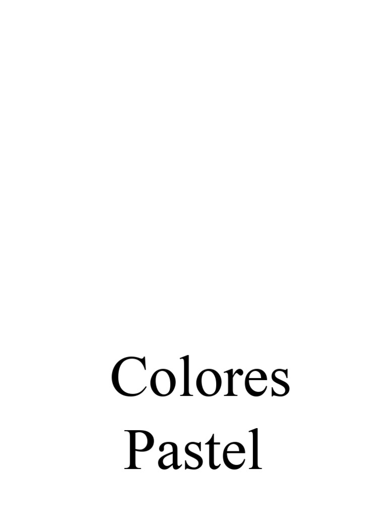 Colores Pastel | PDF