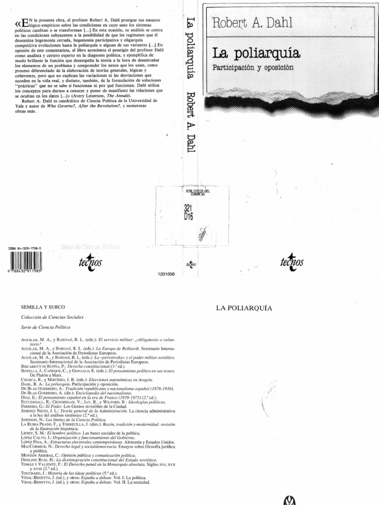 Dahl - La Poliarquía | PDF