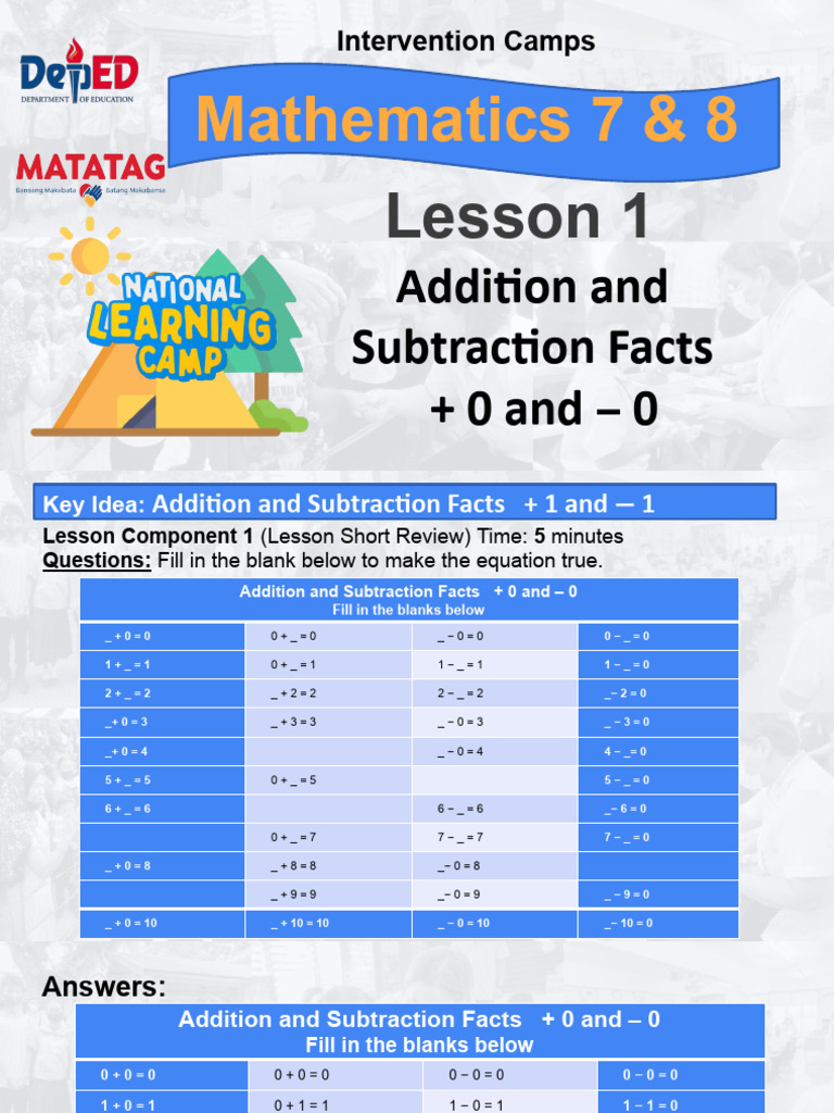 Math Lesson 1 Intervention | PDF | Mathematics