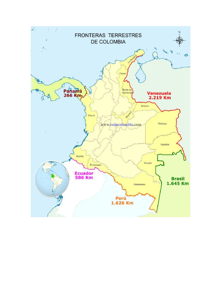 Mapa Fronteras Terrestres | PDF