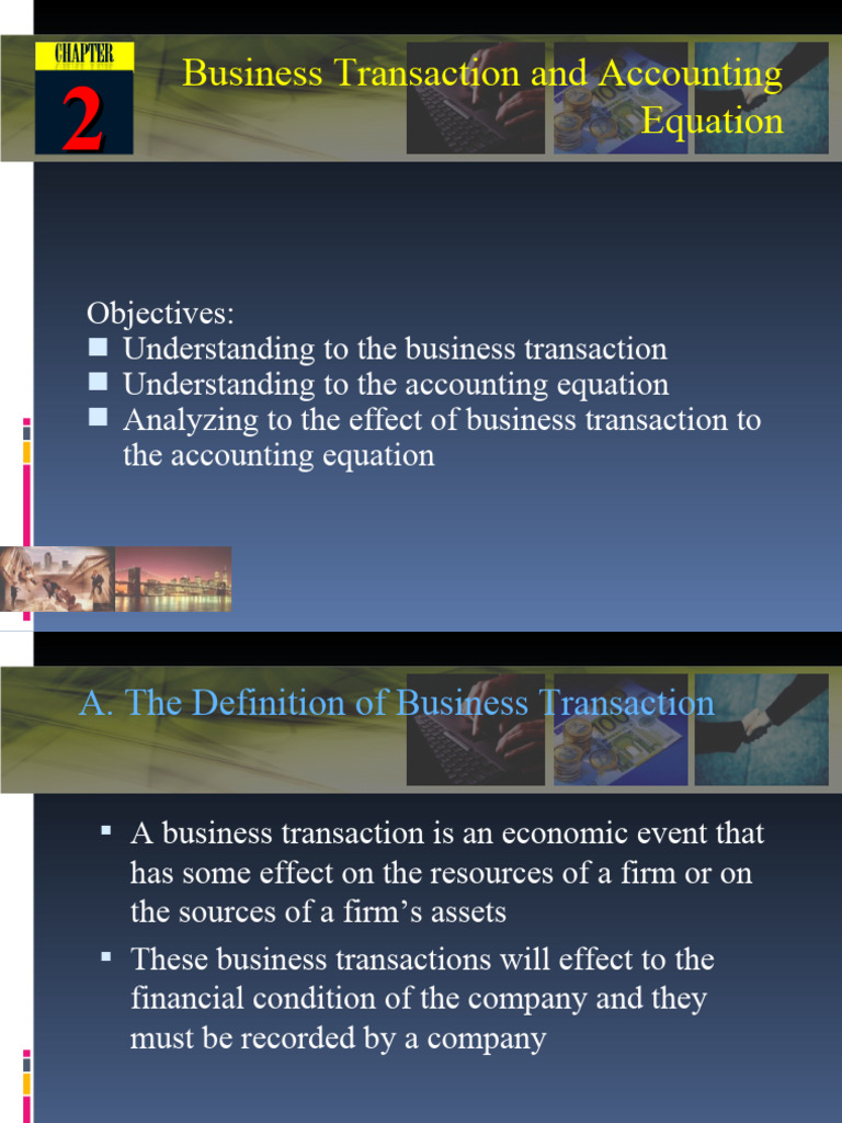 Business Transaction and Accounting Equation | PDF | Equity (Finance) | Expense
