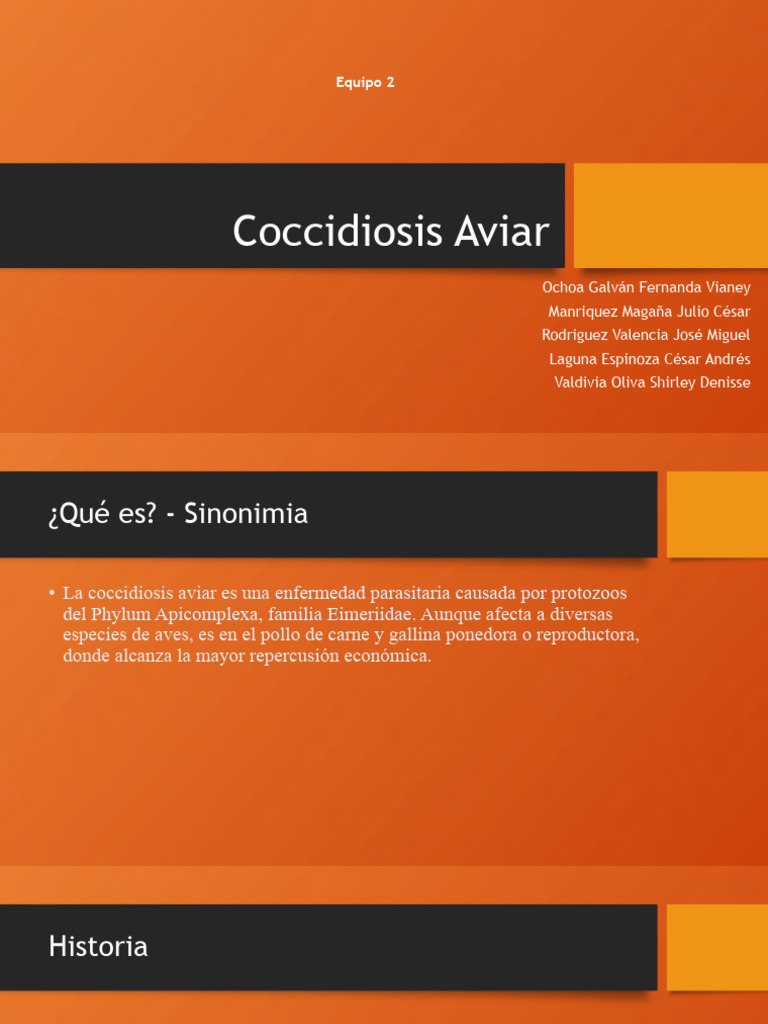 Coccidiosis Aviar | PDF | Aves | Diarrea
