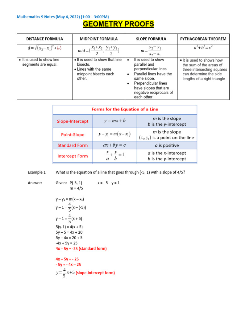 Geometry Proofs | PDF | Line (Geometry) | Rectangle
