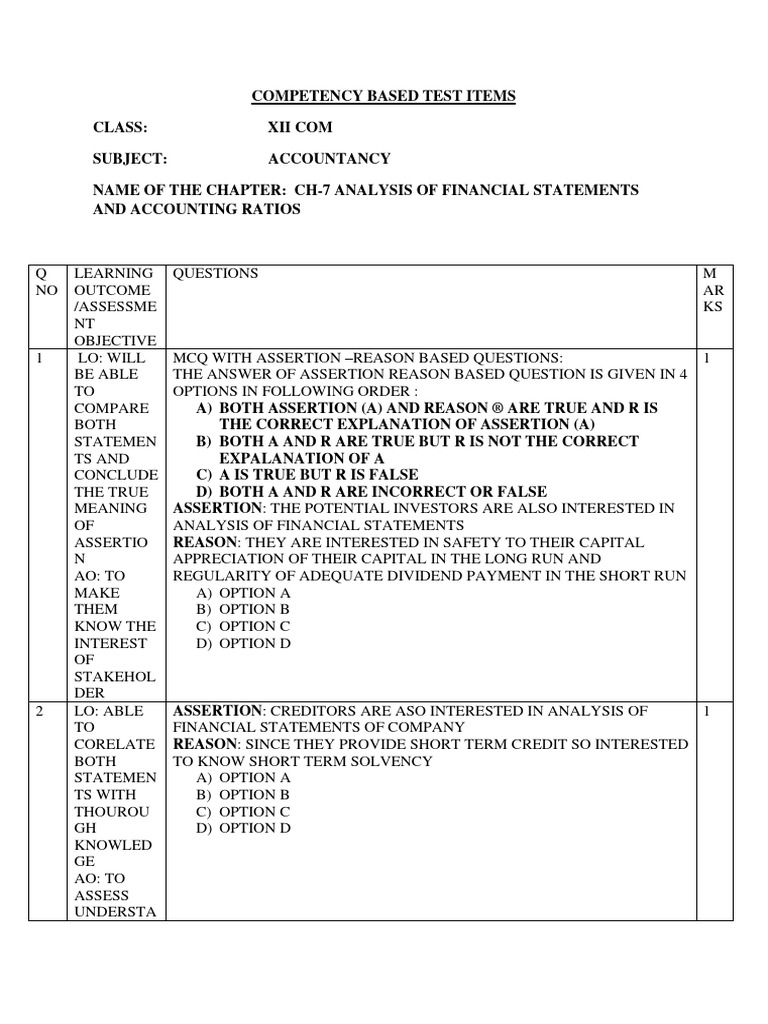 7.analysis of Financial Statements and Accounting Ratios | PDF ...