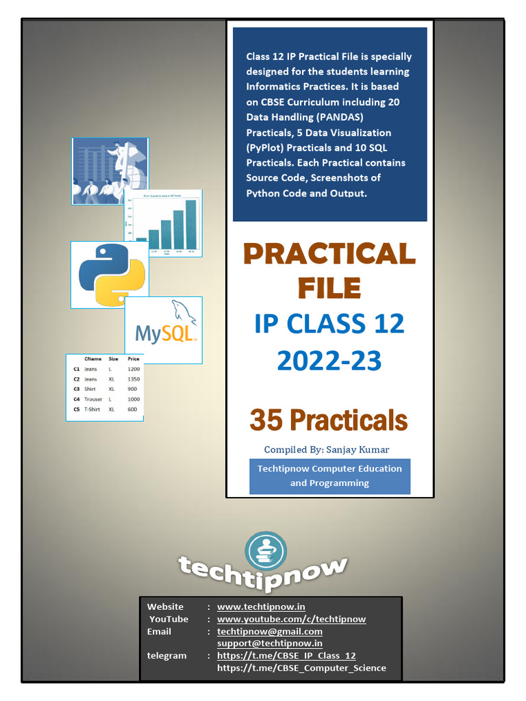 1673447310671practical File Ip Class 12 2022 23 Pdf Python Programming Language My Sql 