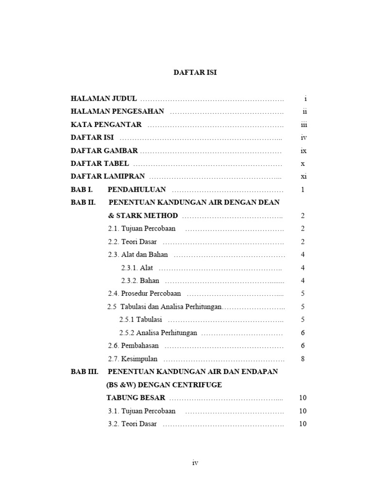 Contoh Daftar Isi | PDF