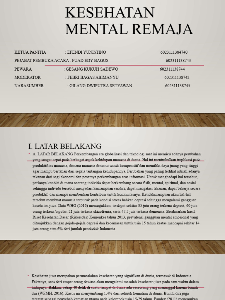 Kesehatan Mental Remaja | PDF | Pengembangan Diri