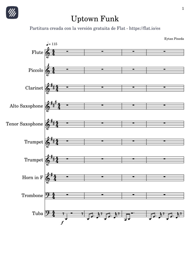 Uptown Funk | PDF | Tecnología musical | Organologia Elemental