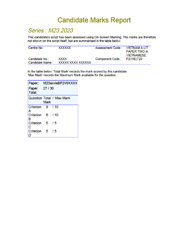 Vietnamese P2 Sample A Marked | PDF